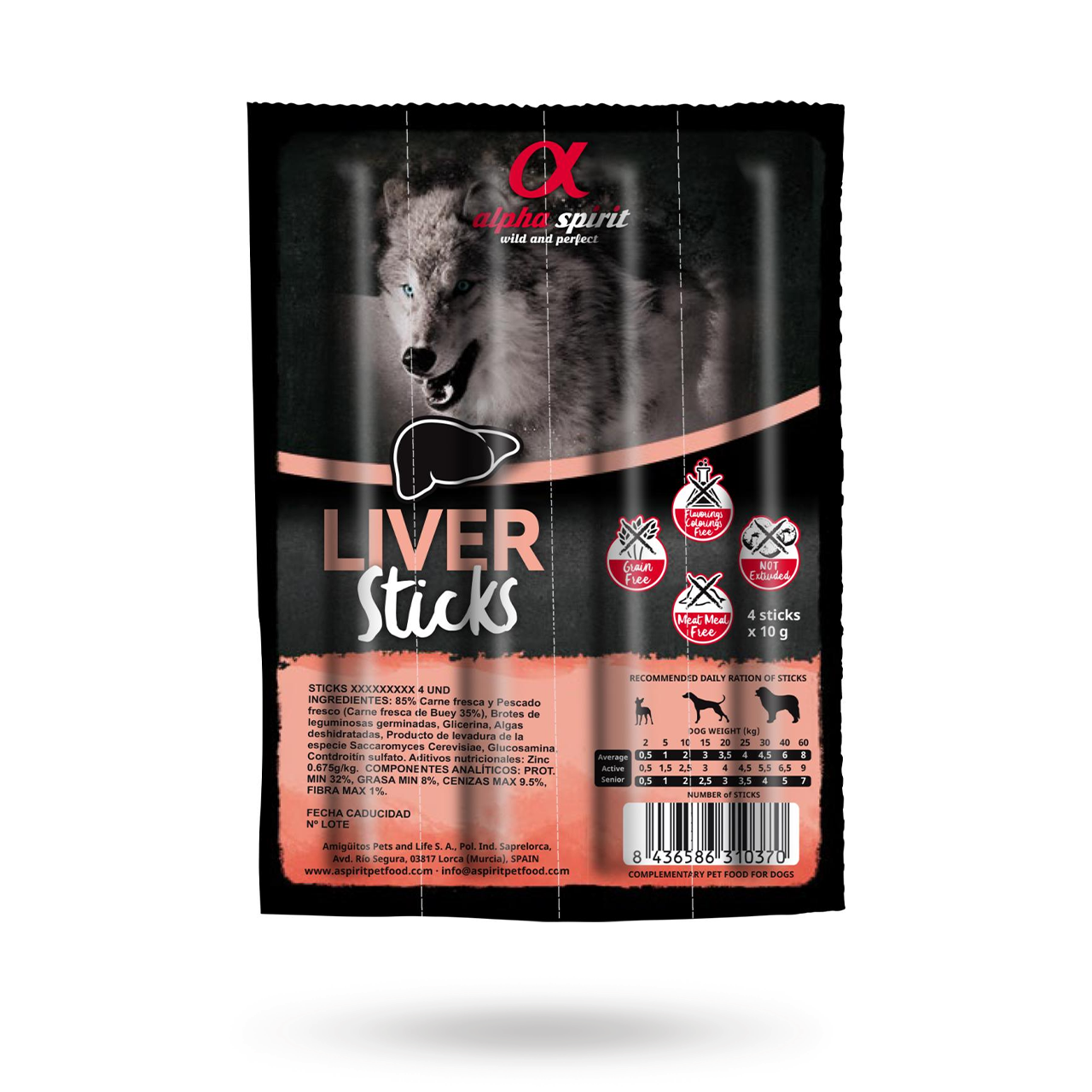 Alpha Spirit Liver Sticks 40g | Snabba leveranser & 14 dagars öppet köp